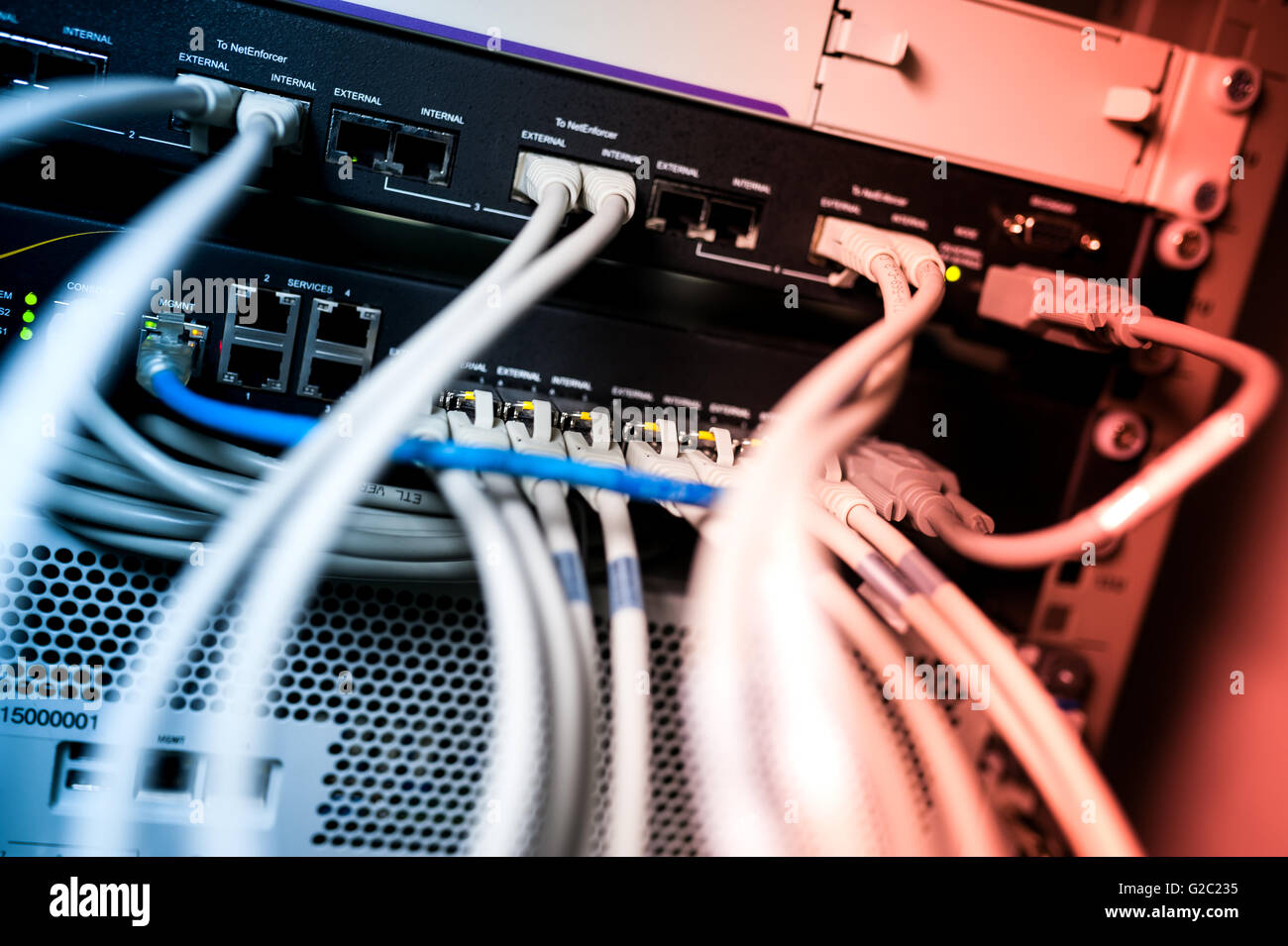 Core switch technology in network room place Stock Photo - Alamy