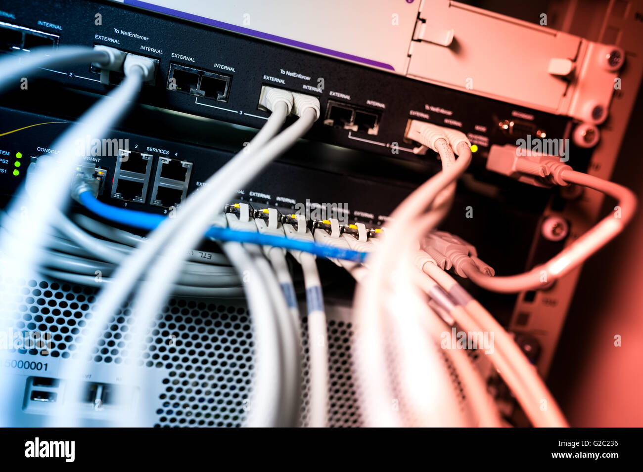 Core switch technology in network room place Stock Photo - Alamy