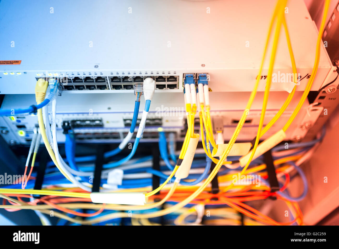 Core switch technology in network room place Stock Photo - Alamy