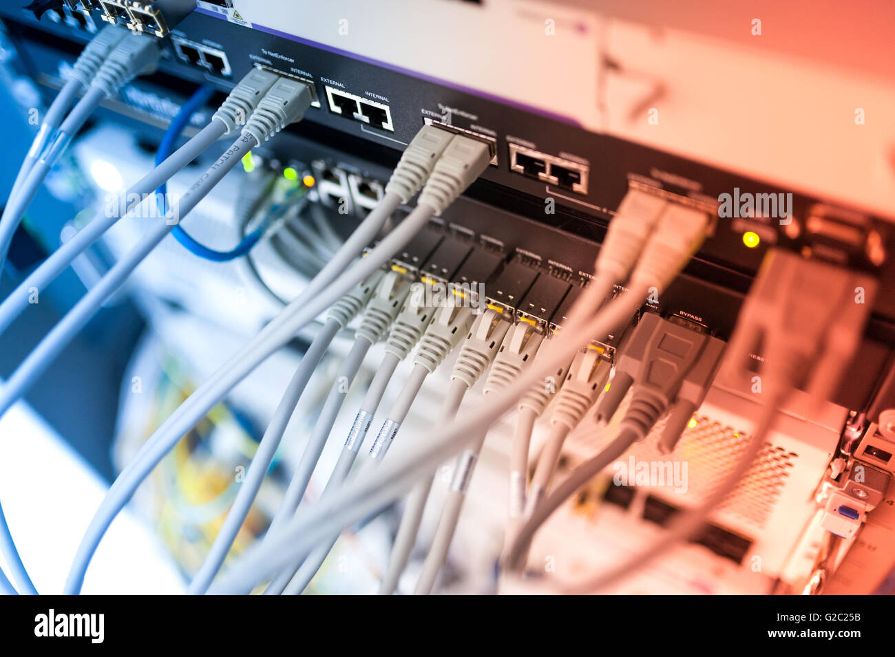 Core switch technology in network room place Stock Photo - Alamy