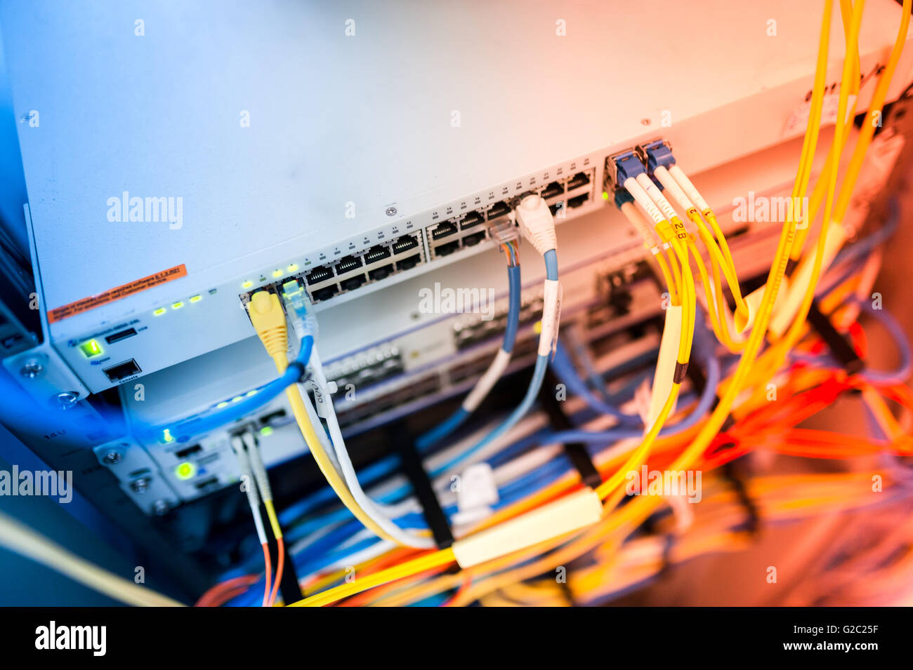 Core switch technology in network room place Stock Photo - Alamy