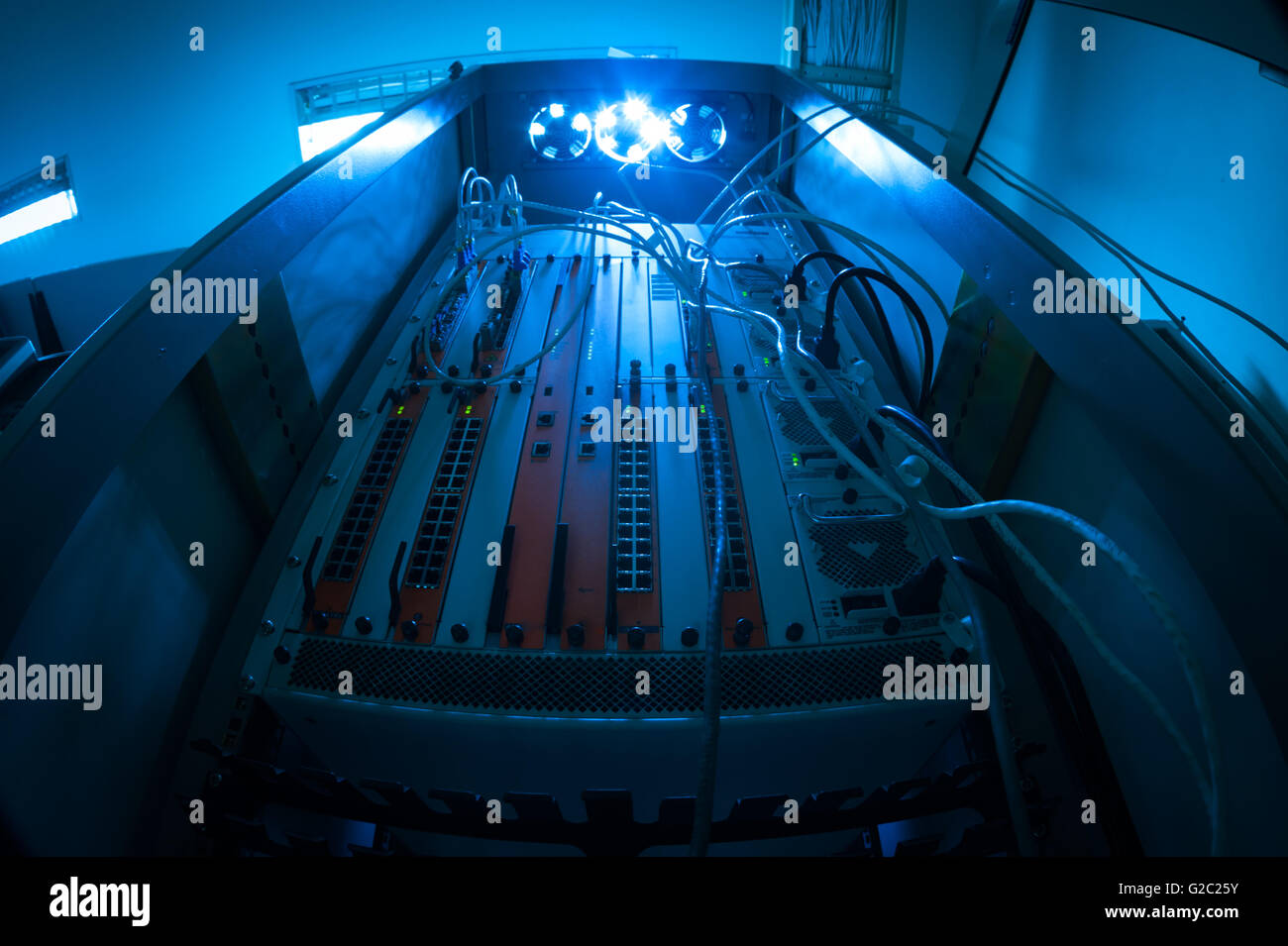 Core switch technology in network room place Stock Photo - Alamy