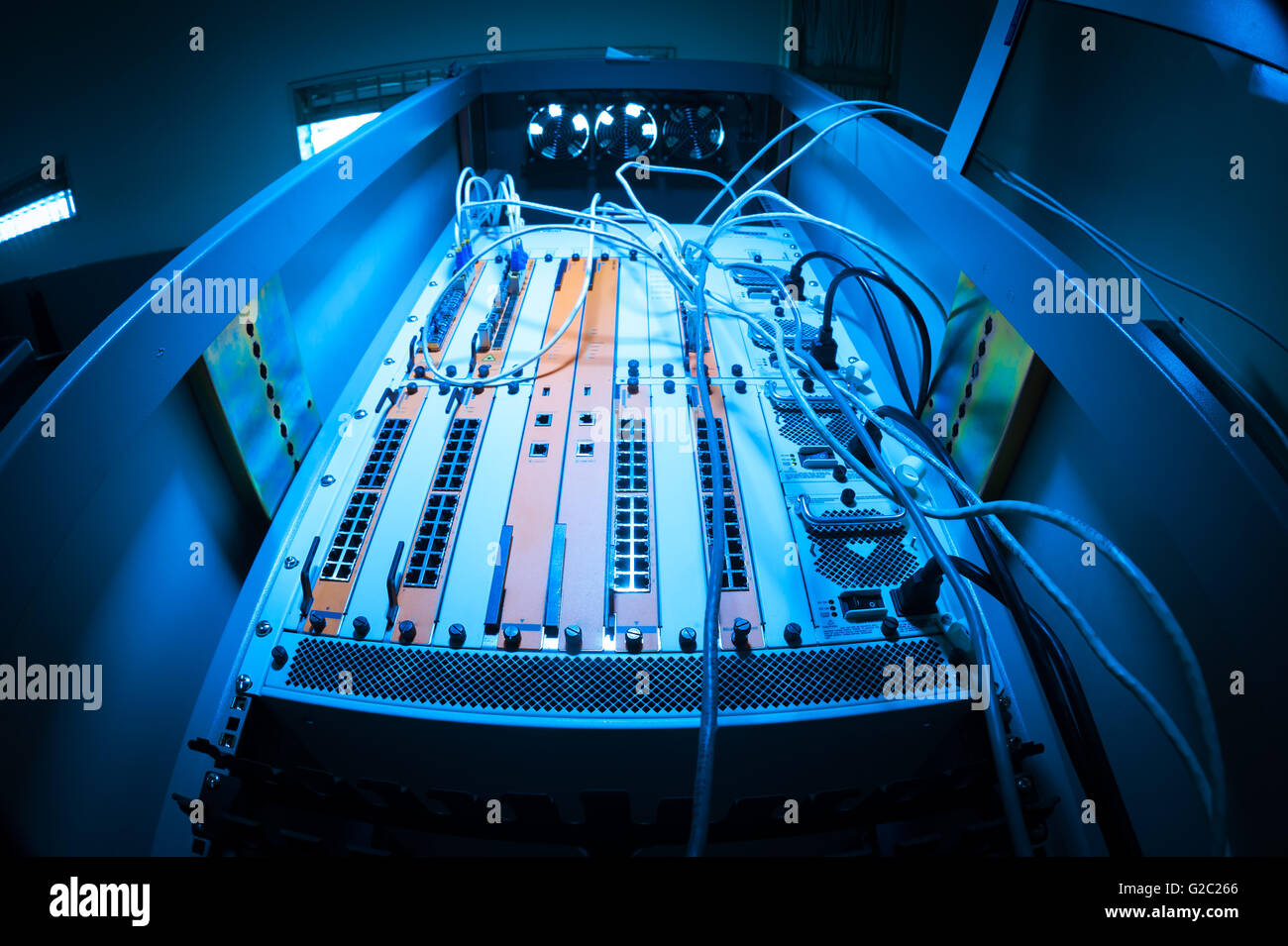 Core switch technology in network room place Stock Photo - Alamy
