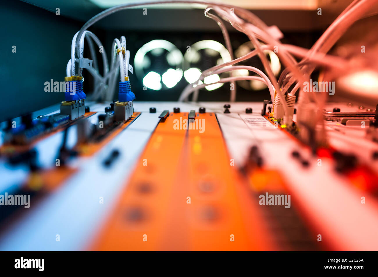 Core switch technology in network room place Stock Photo - Alamy