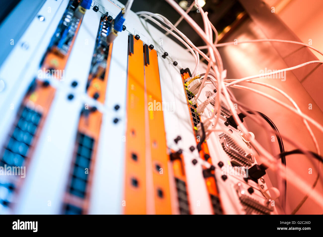 Core switch technology in network room place Stock Photo - Alamy