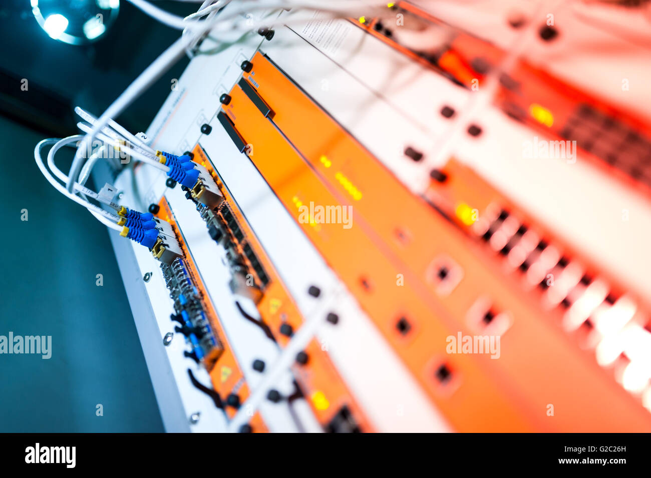 Core switch technology in network room place Stock Photo - Alamy