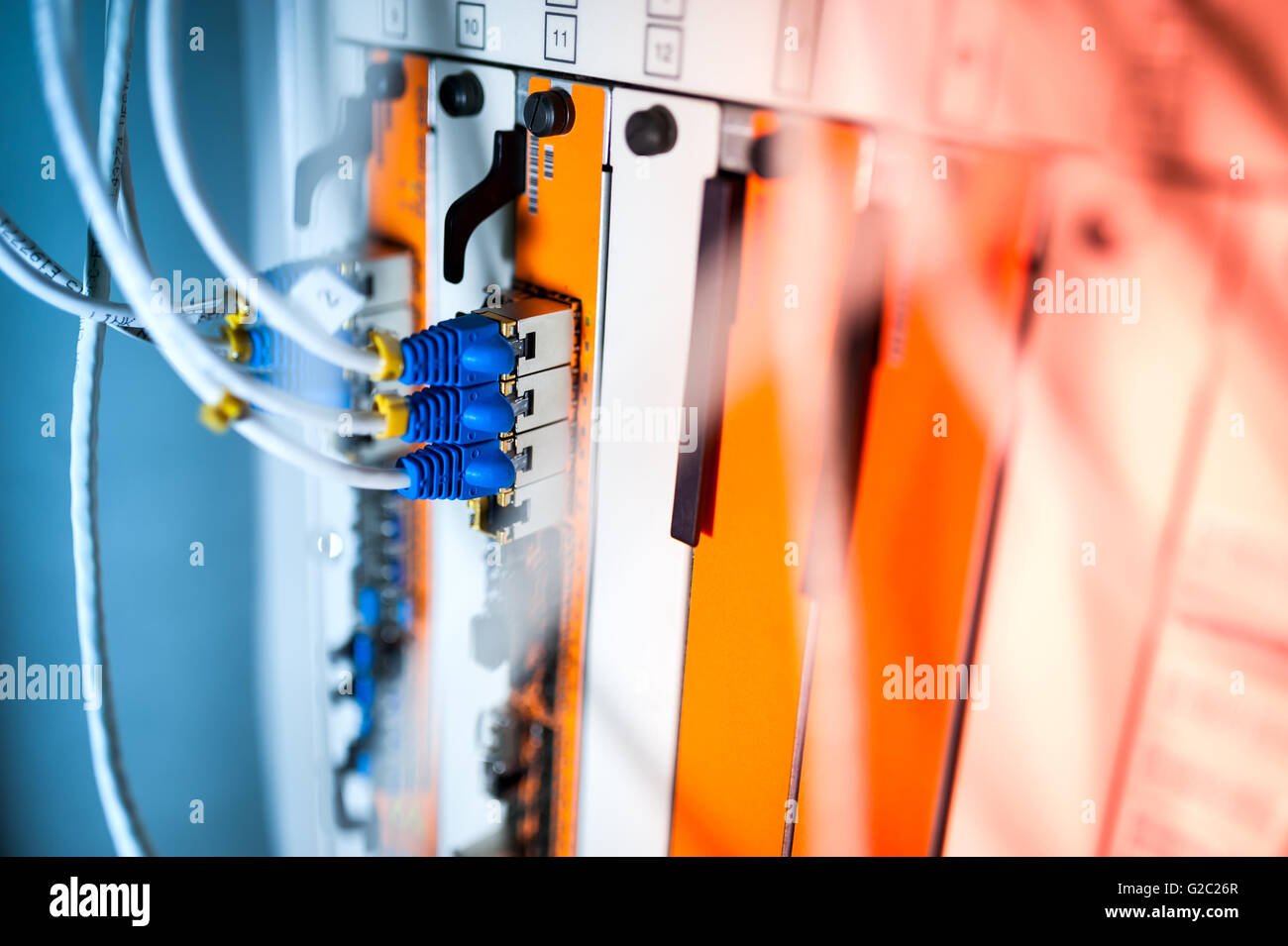 Core switch technology in network room place Stock Photo - Alamy