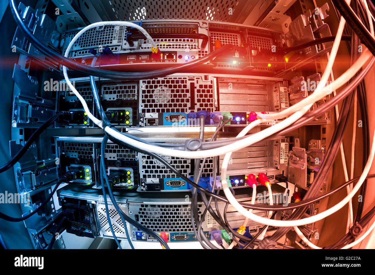 Network servers in data room Domestic Room Stock Photo - Alamy