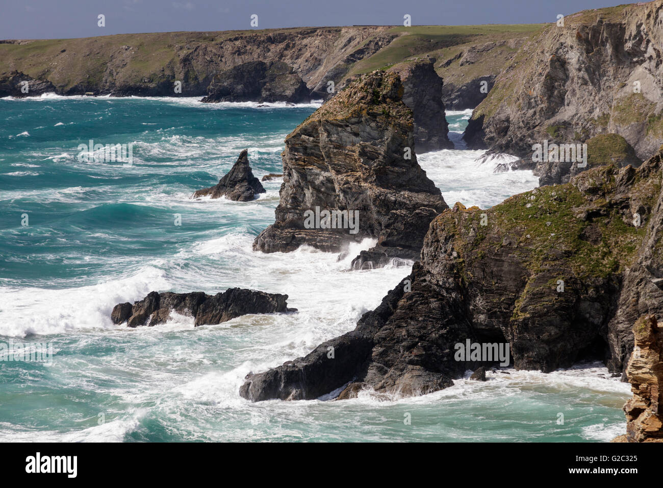 Rock stacks at Bedruthan Steps Stock Photo - Alamy