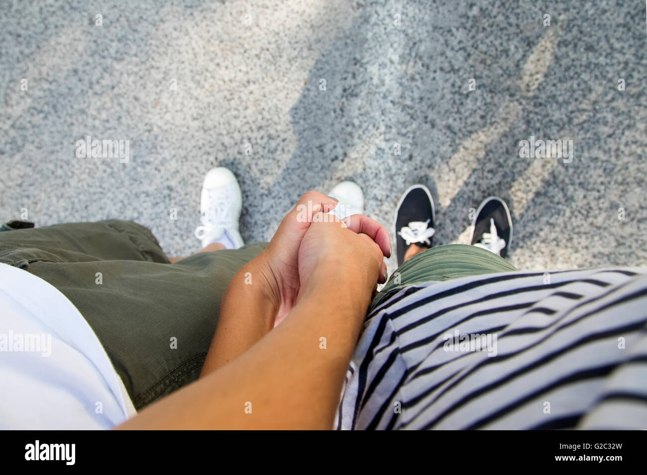 Couple touching legs hi-res stock photography and images - Alamy