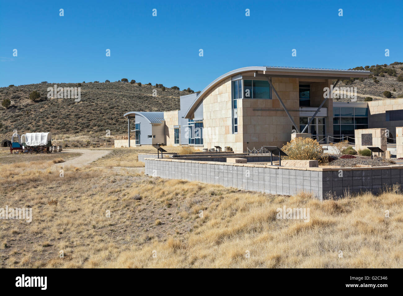 Nevada, Elko, California Trail Interpretive Center, Plaza, pioneer ...