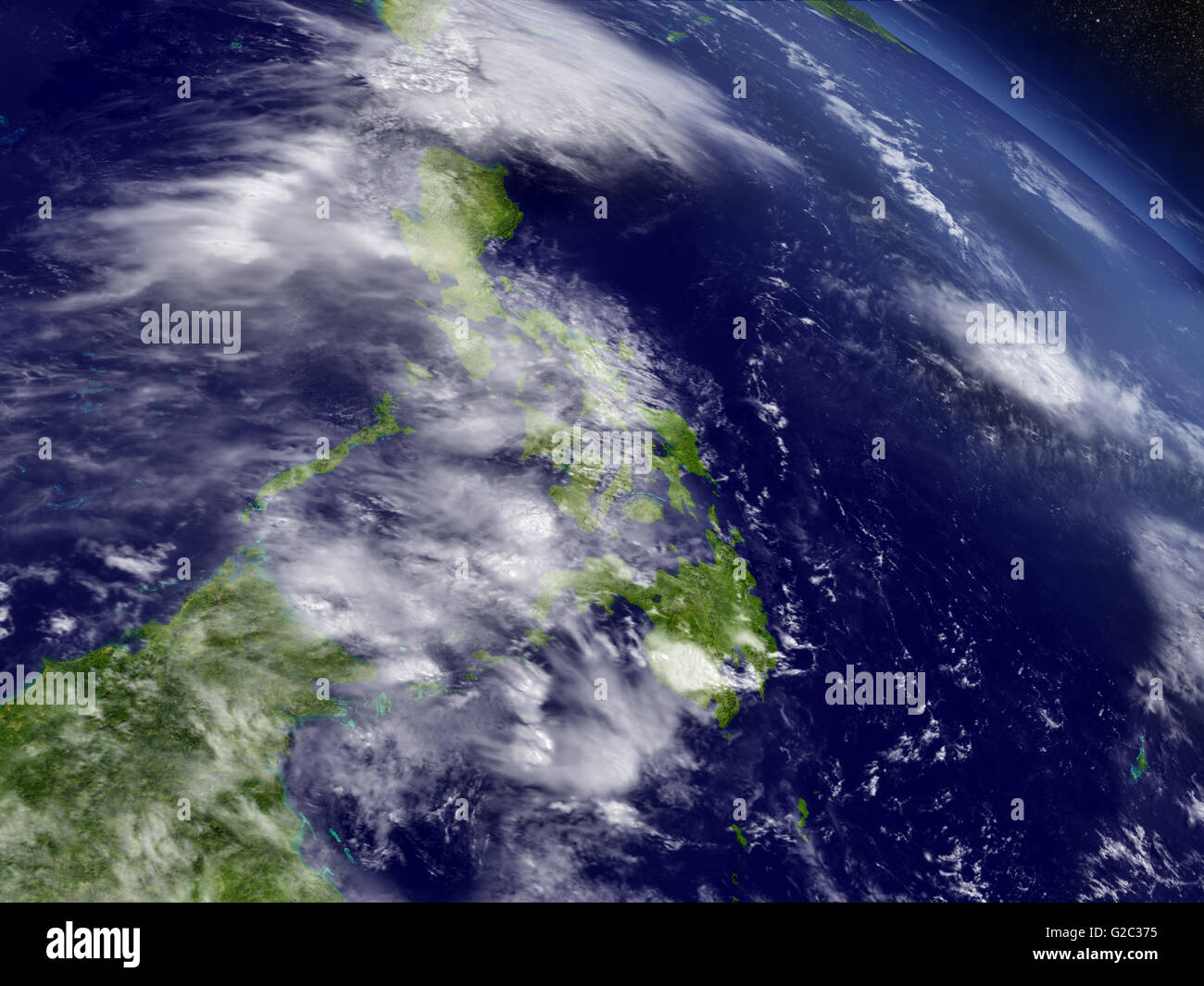 Map satellite geography philippines hi-res stock photography and images ...