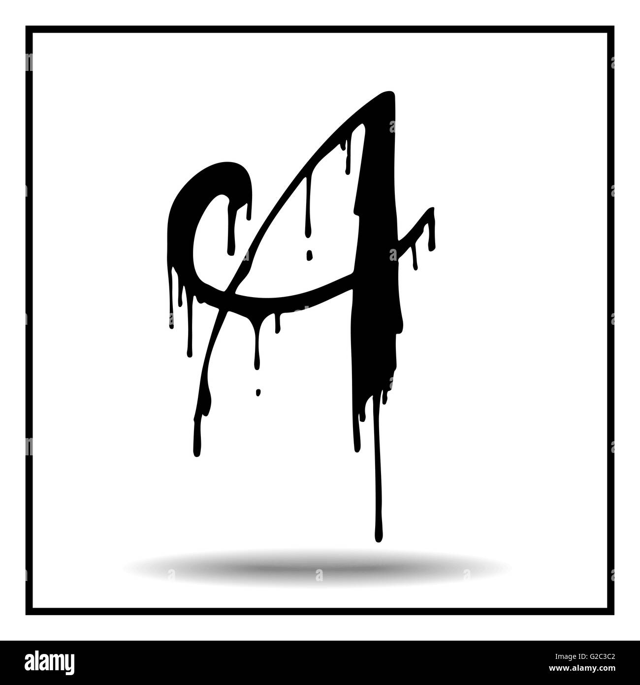 Melted grunge font Stock Vector Image & Art - Alamy