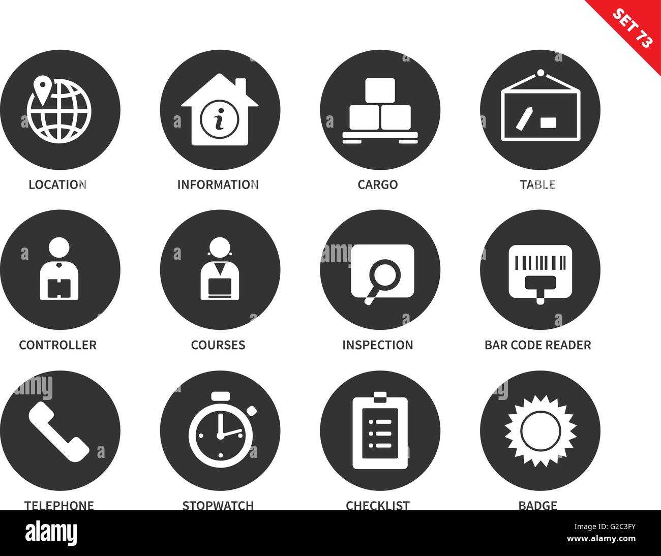 Logistics icons on white background Stock Vector Image & Art - Alamy