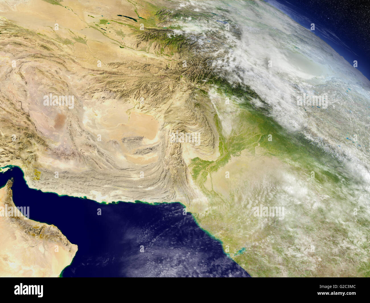 Map satellite geography pakistan High Resolution Stock Photography and ...