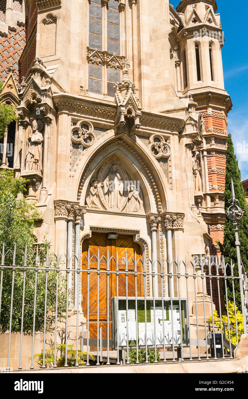 Spain Catalonia Barcelona Eixample The Neo Gothic Church & Convent of ...