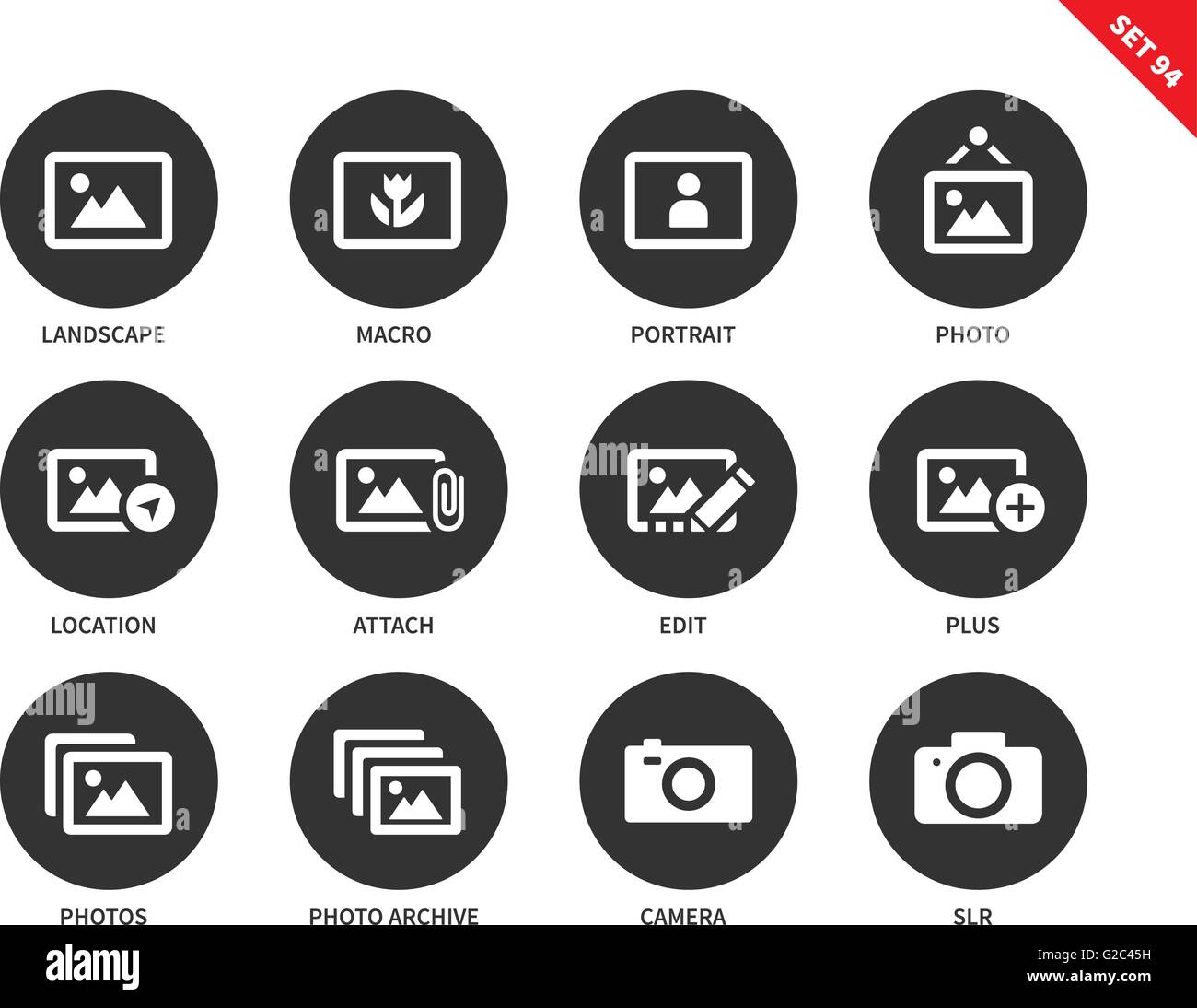 Picture icons on white background Stock Vector Image & Art - Alamy