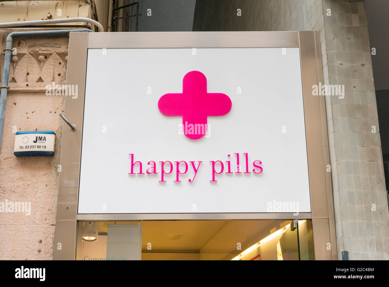 Spain Catalonia Barcelona Happy Pills confectionery candy sweet shop ...