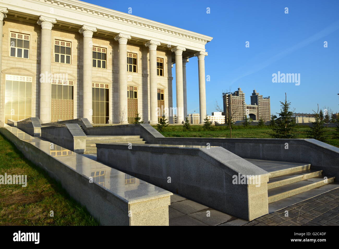 A view of the New Opera House in classical style in Astana, capital of ...
