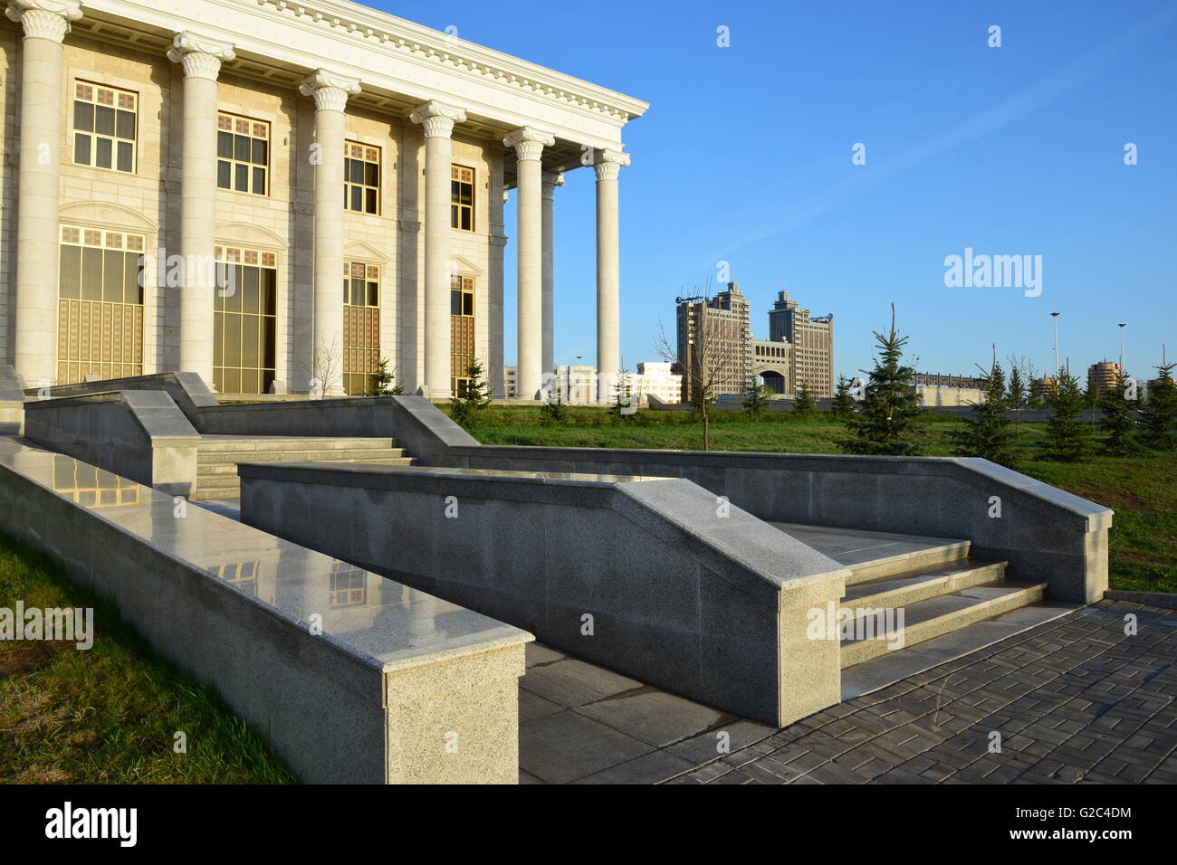 A view of the New Opera House in classical style in Astana, capital of ...