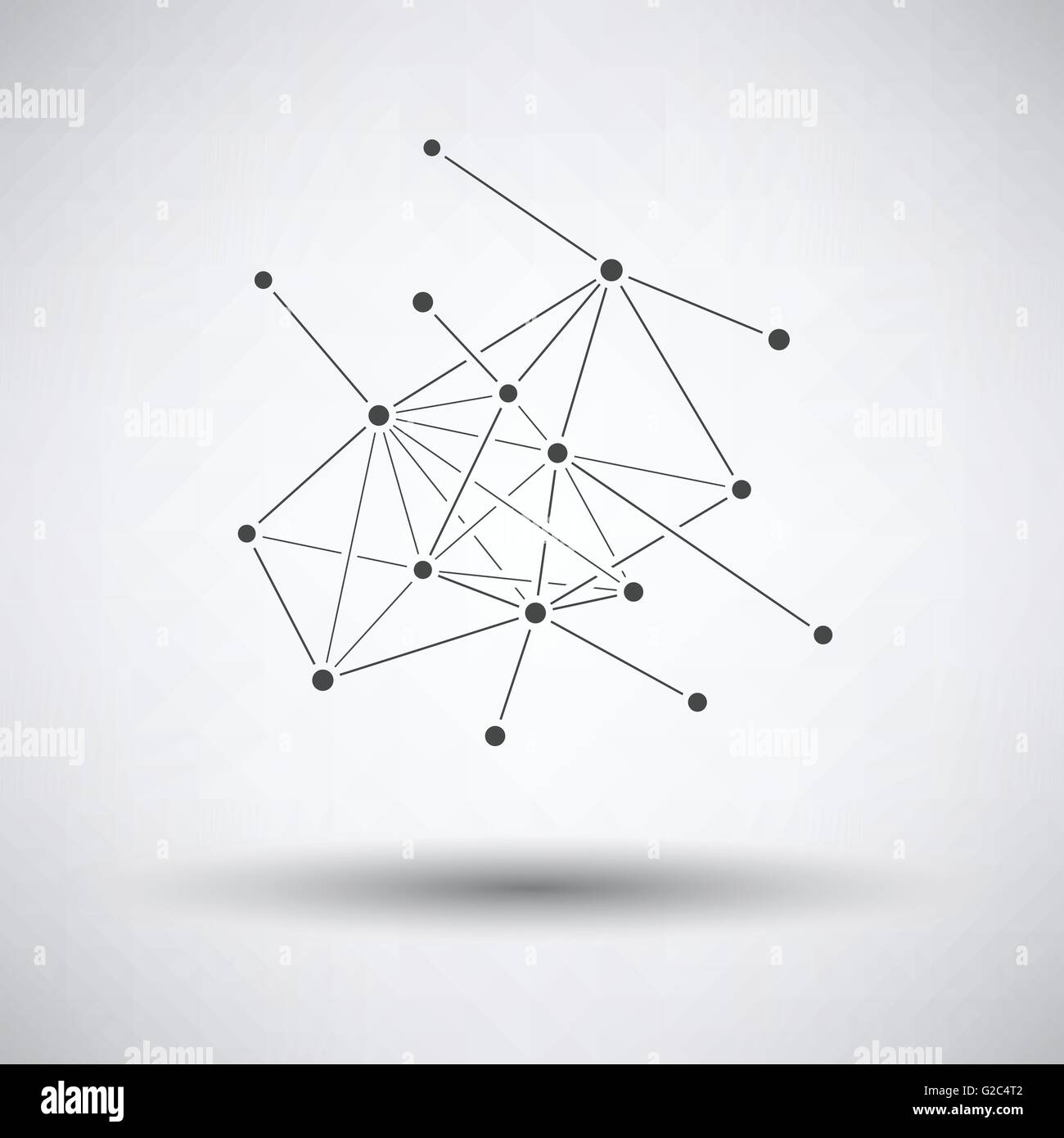 Connection net icon on gray background with round shadow. Vector ...