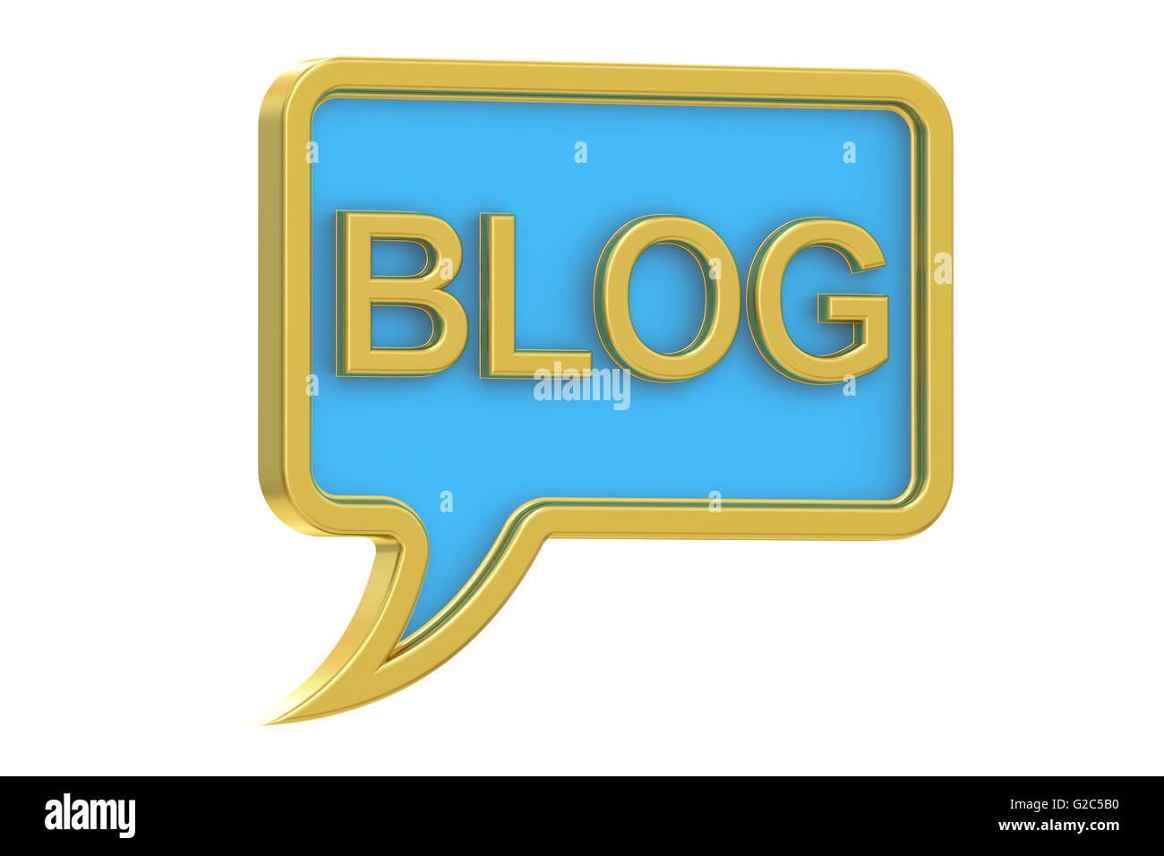 Blog concept, 3D rendering isolated on white background Stock Photo - Alamy
