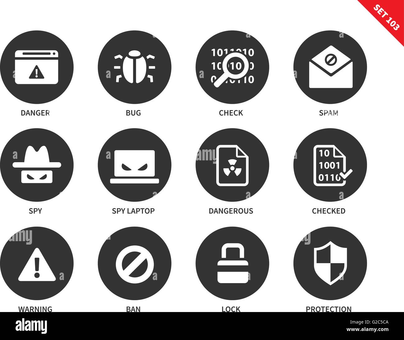 Security icons on white background Stock Vector Image & Art - Alamy