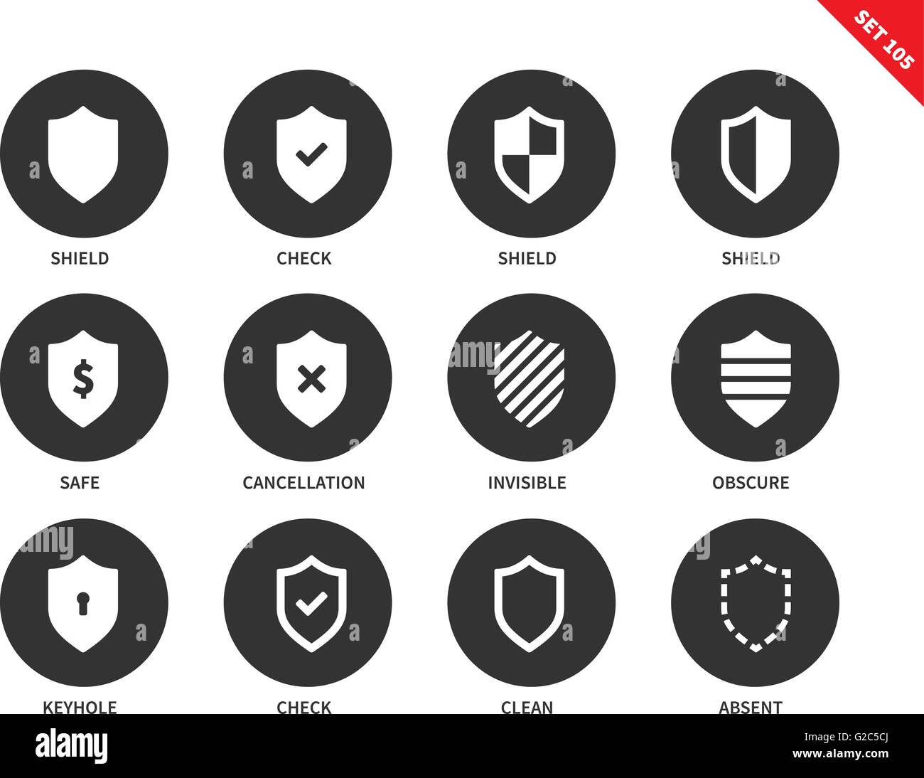 Shield icons hi-res stock photography and images - Alamy