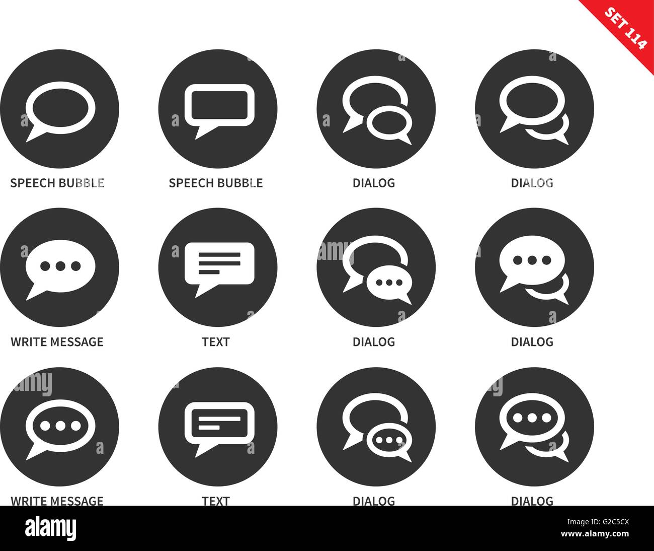 Speech bubble icons on white background Stock Vector Image & Art - Alamy