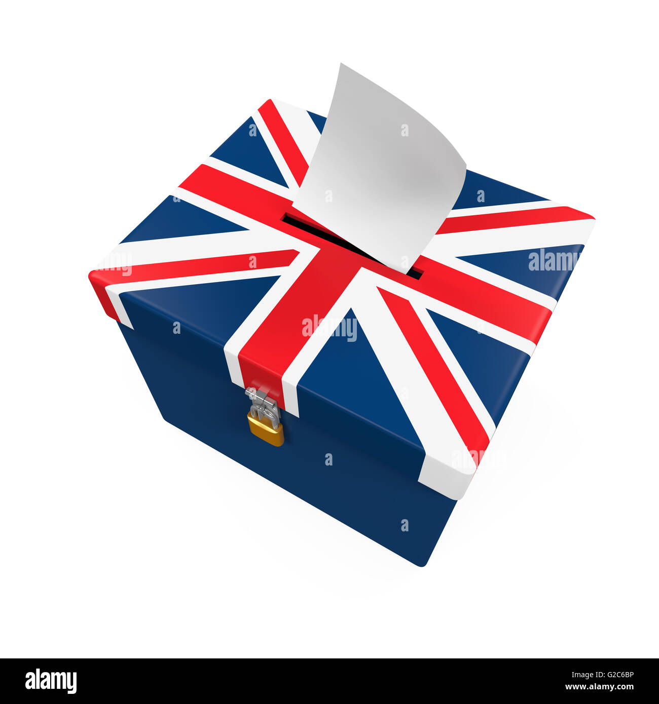 Ballot Box with United Kingdom Flag Stock Photo - Alamy