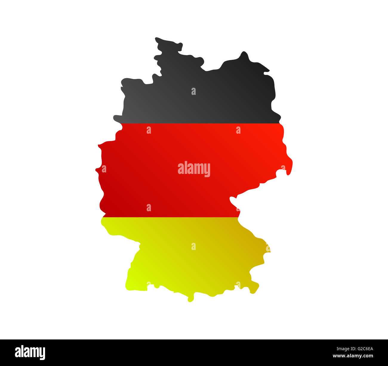 Map of Germany with flag Stock Photo - Alamy
