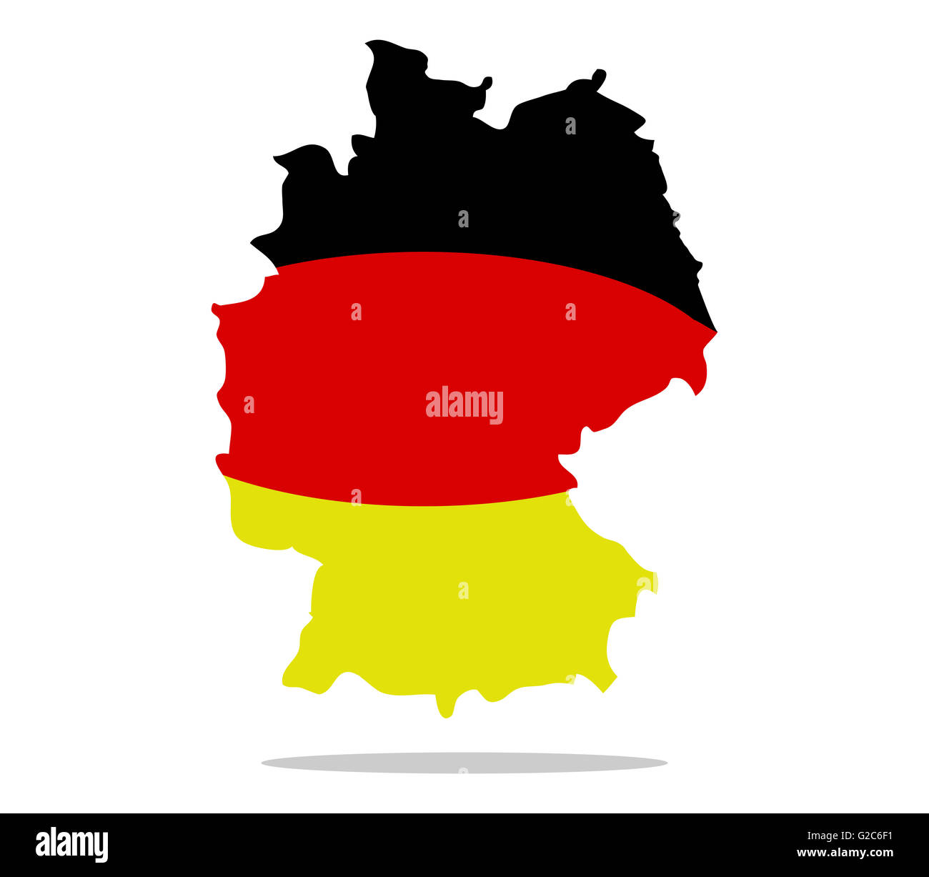 Map of Germany with flag Stock Photo - Alamy