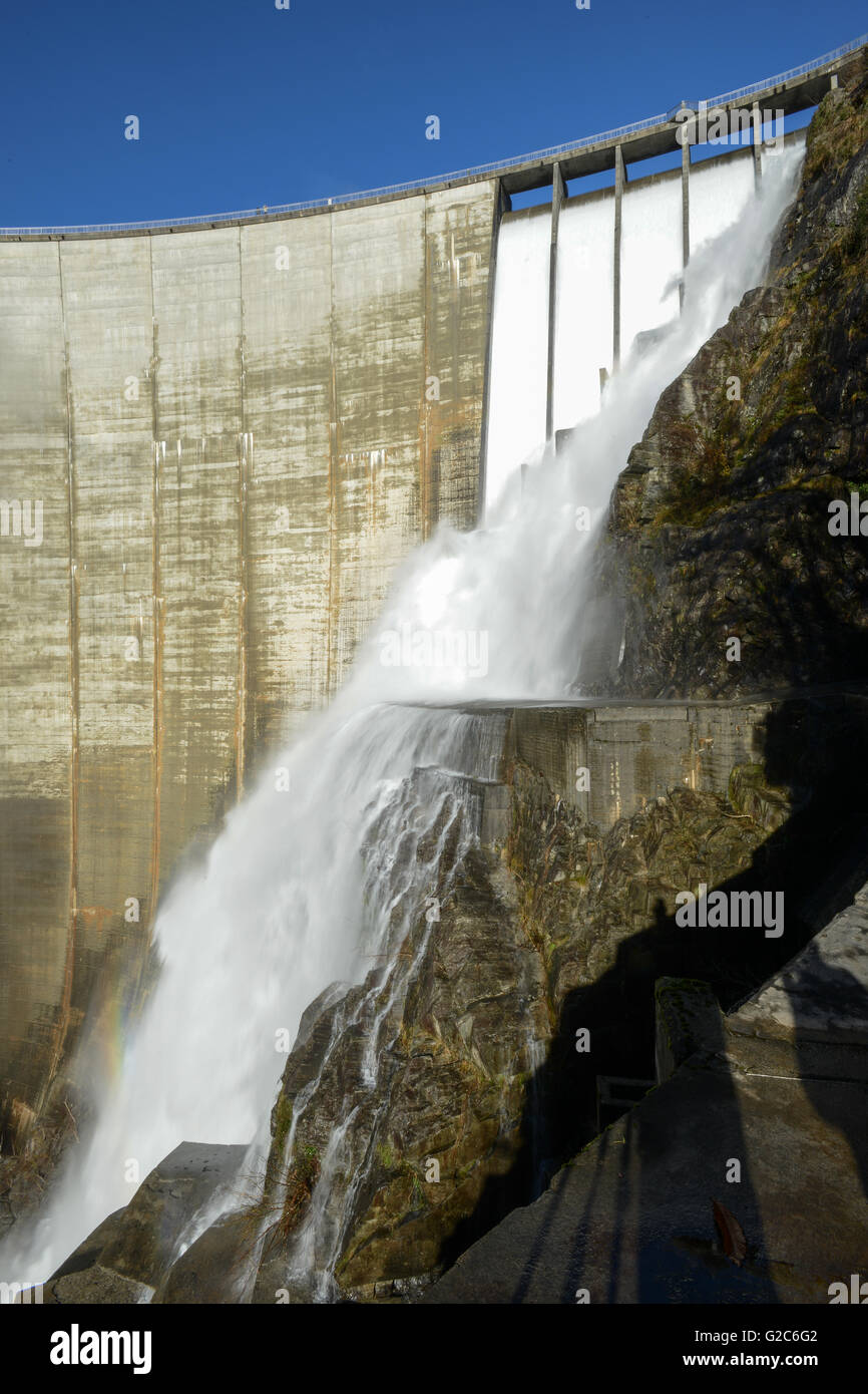 The dam of Verzasca on the italian part of Swtzerland with open the ...