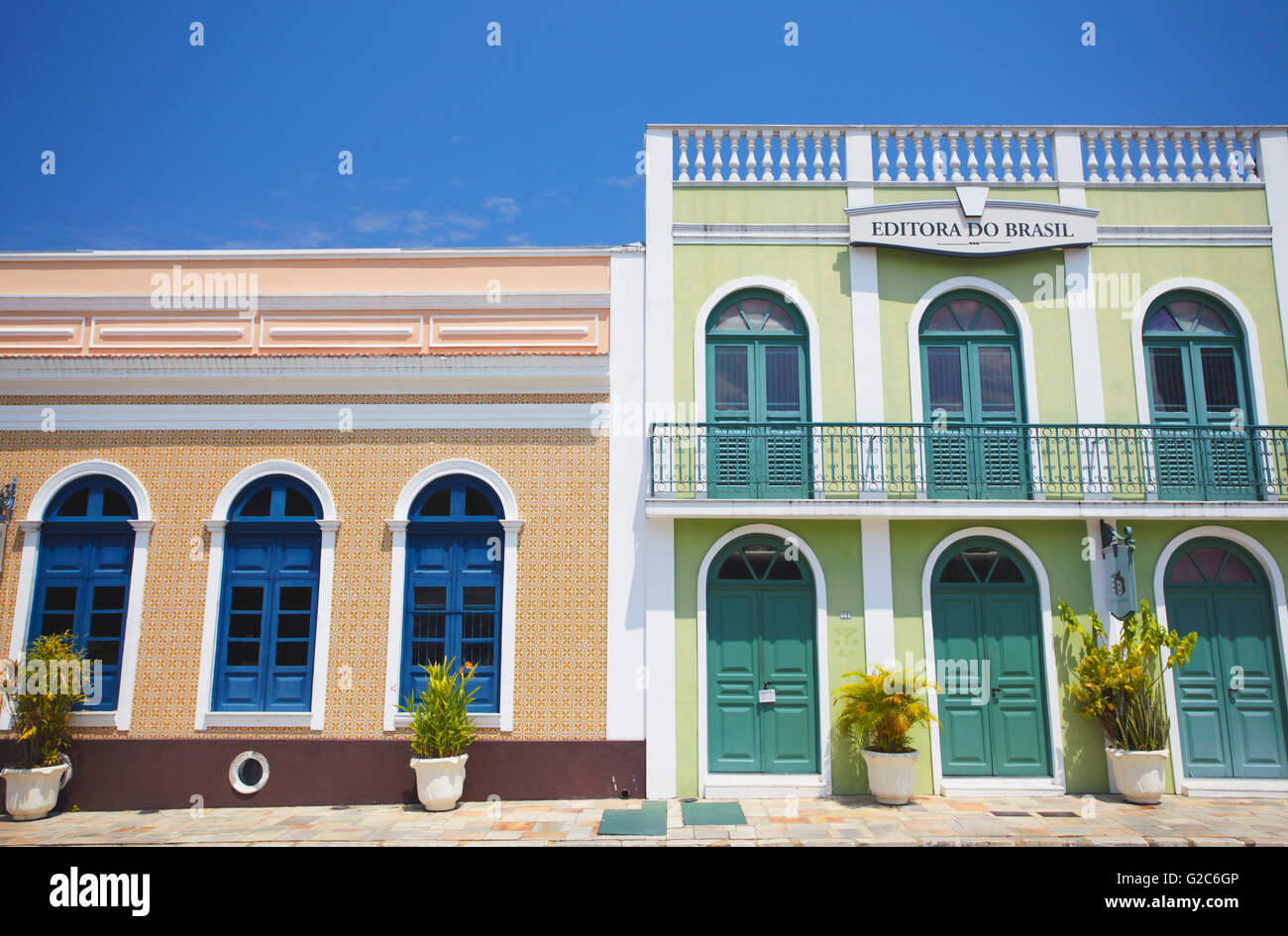 Colonial architecture in Praca Sao Sebastiao (St Sebastian Square ...