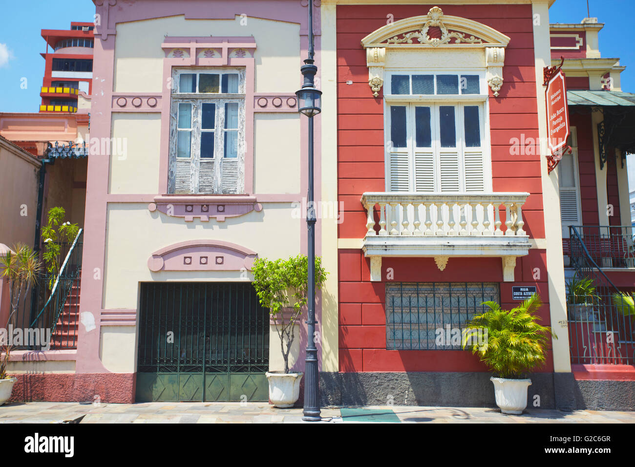Colonial architecture in Praca Sao Sebastiao (St Sebastian Square ...