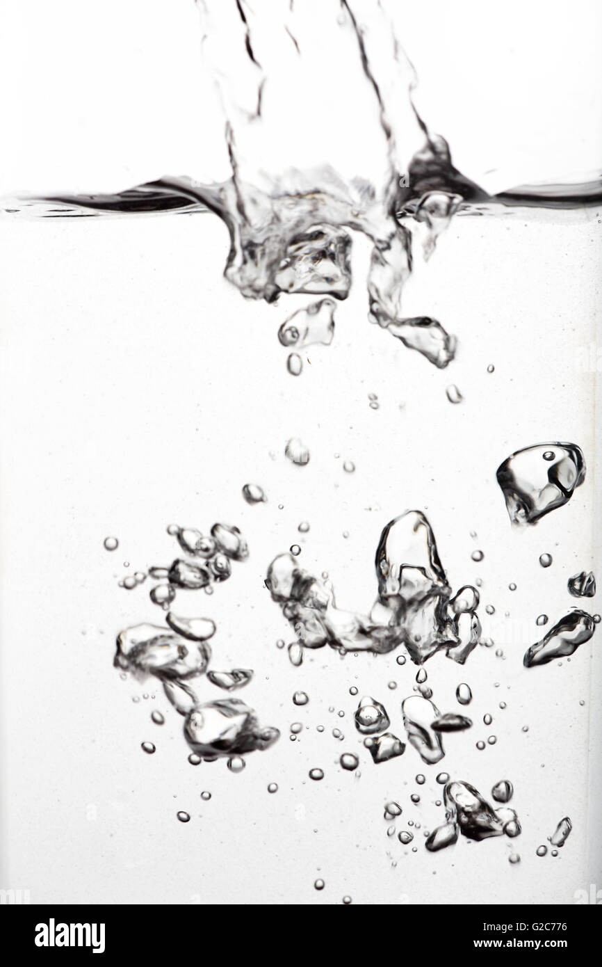 Water splash and bubbles Stock Photo - Alamy