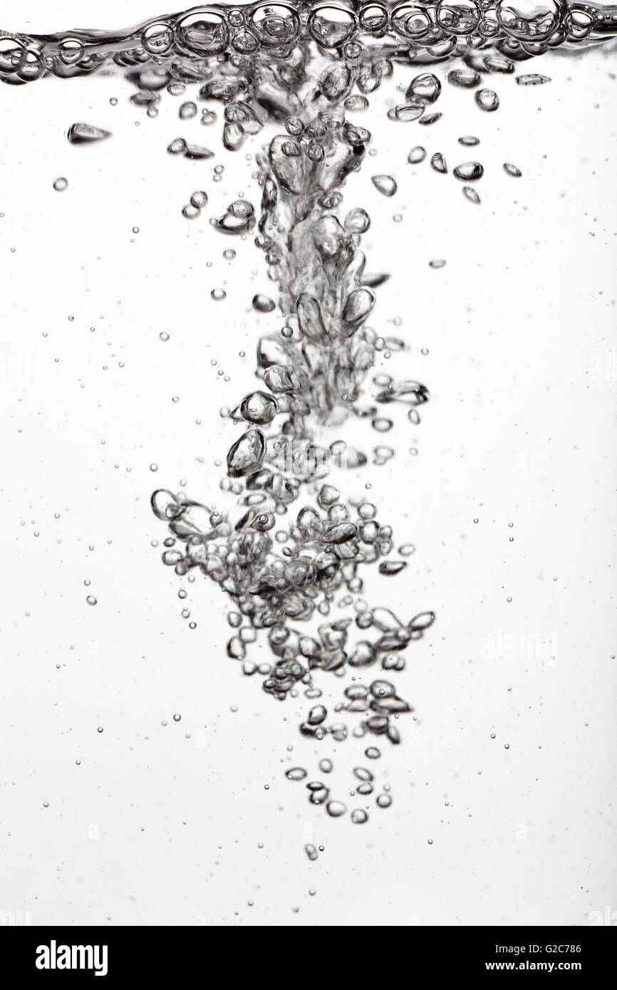 Water splash and bubbles Stock Photo - Alamy