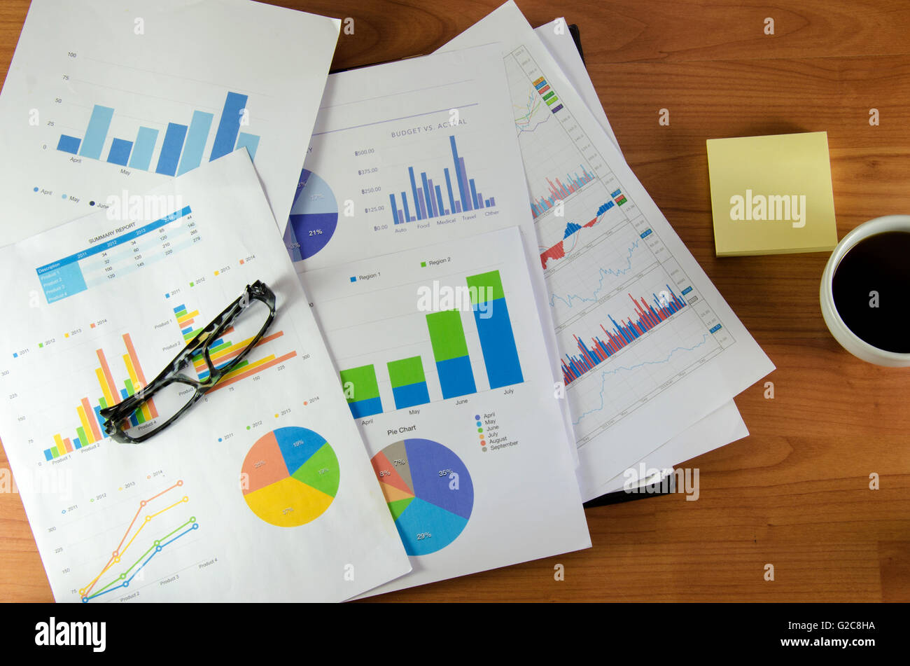 Showing business and financial report Stock Photo - Alamy