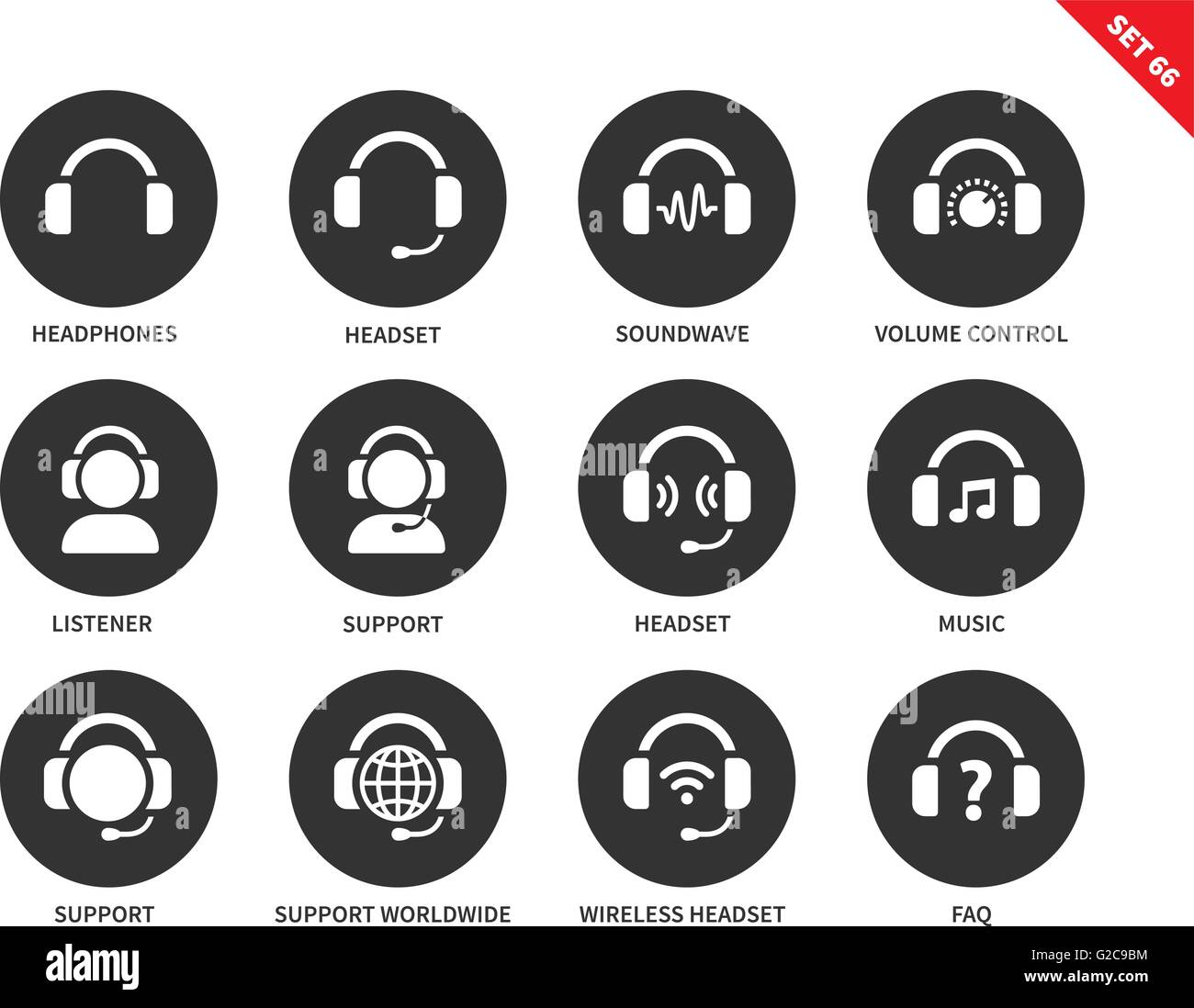 Ear-laps icons on white background Stock Vector Image & Art - Alamy