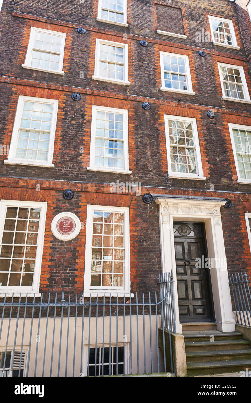Former House Of Dr Samuel Johnson Gough Square London UK Stock Photo ...