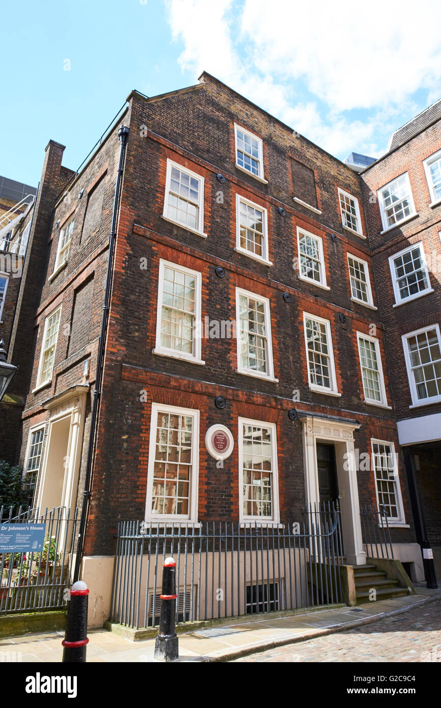 Former House Of Dr Samuel Johnson Gough Square London UK Stock Photo ...