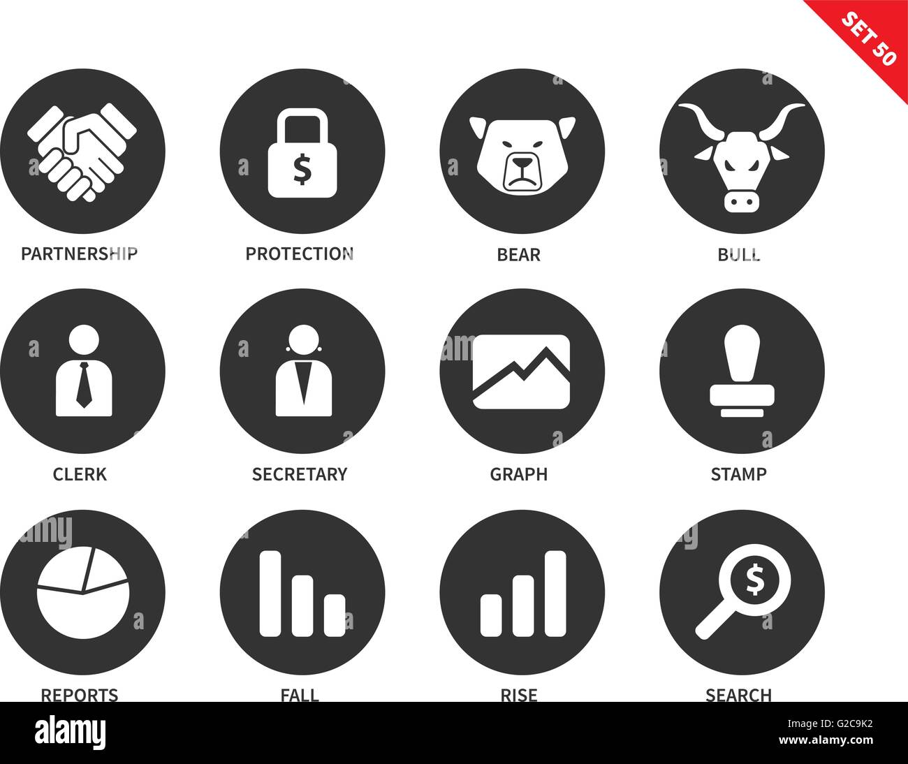 Finance icons on white background Stock Vector Image & Art - Alamy