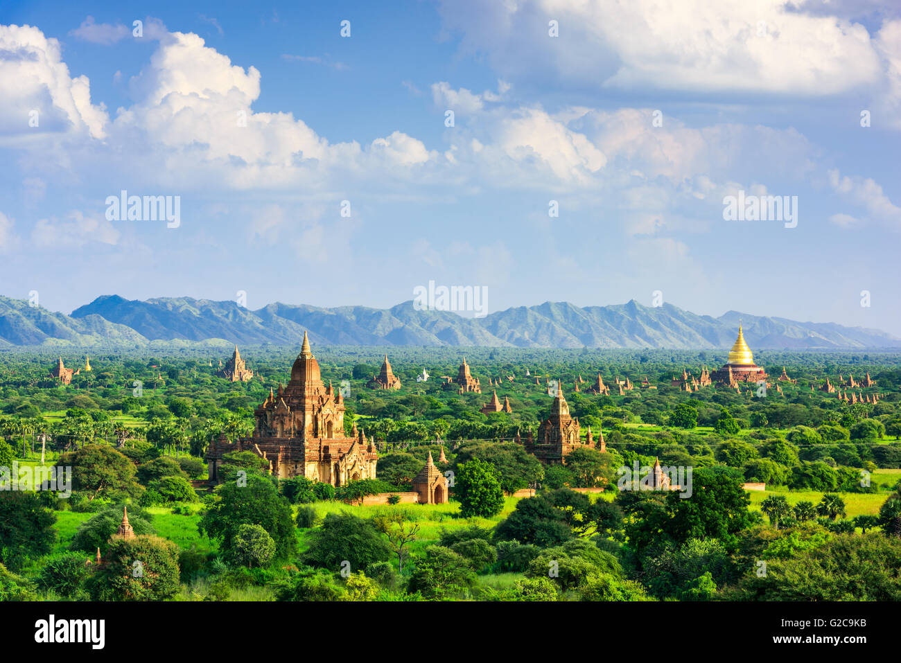 Bagan, Myanmar temples in the Archaeological Zone Stock Photo - Alamy