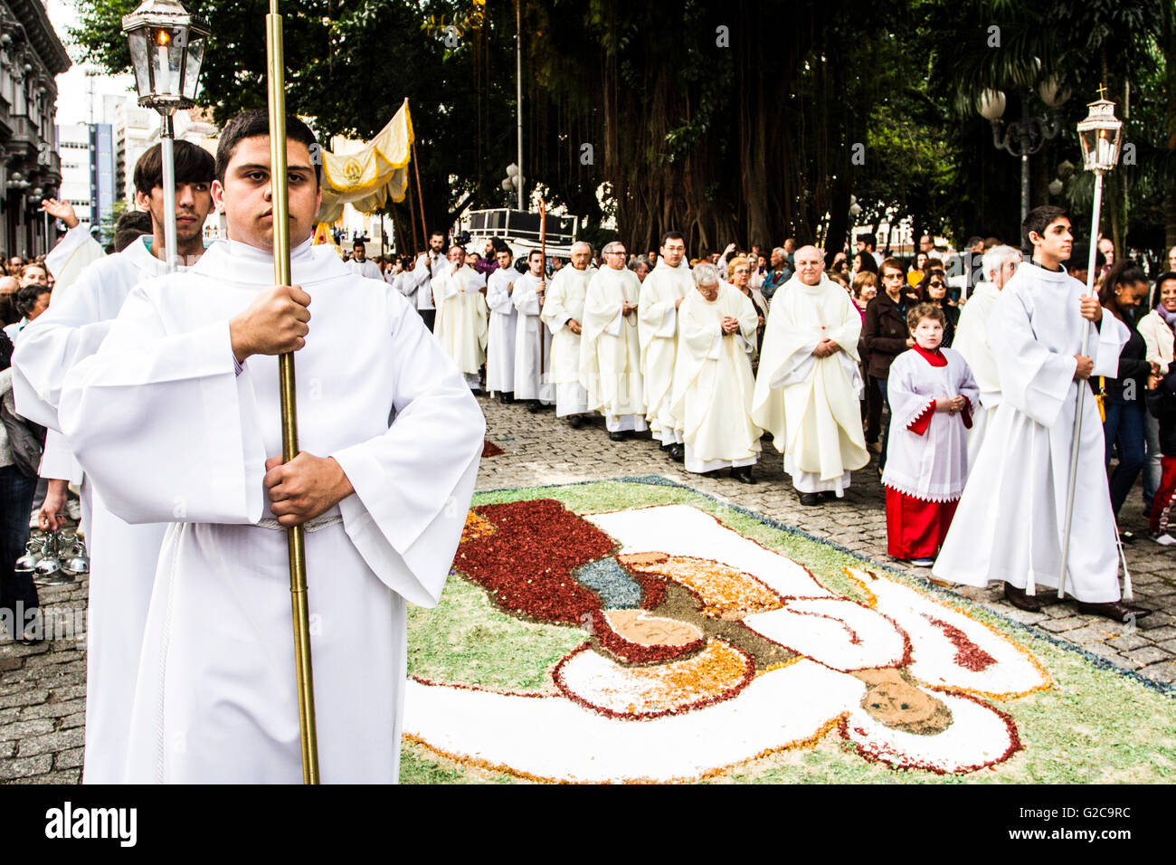 Corpus Christi Procession. Florianopolis, Santa Catarina, Brazil Stock ...