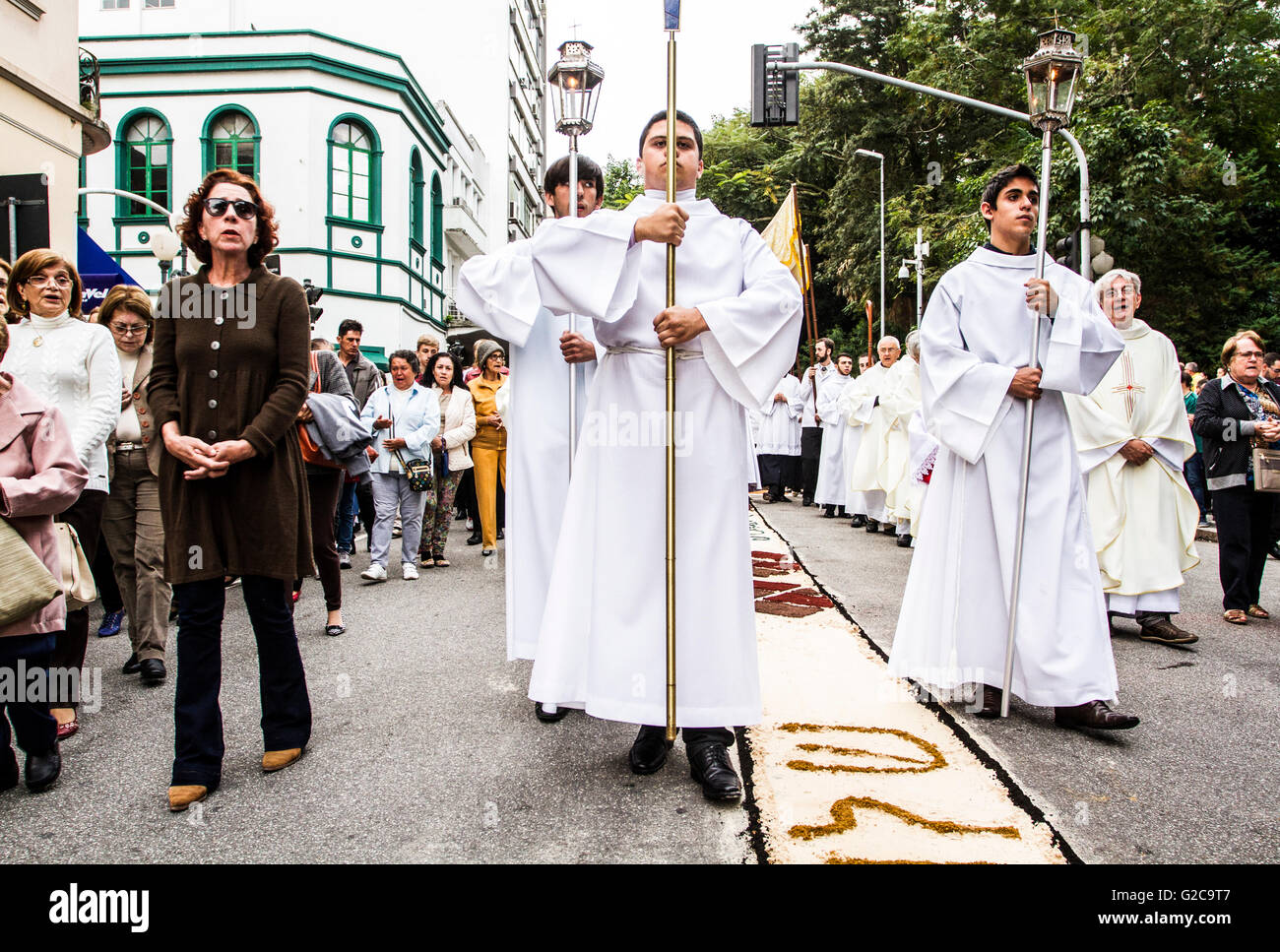 Corpus Christi Procession. Florianopolis, Santa Catarina, Brazil Stock ...