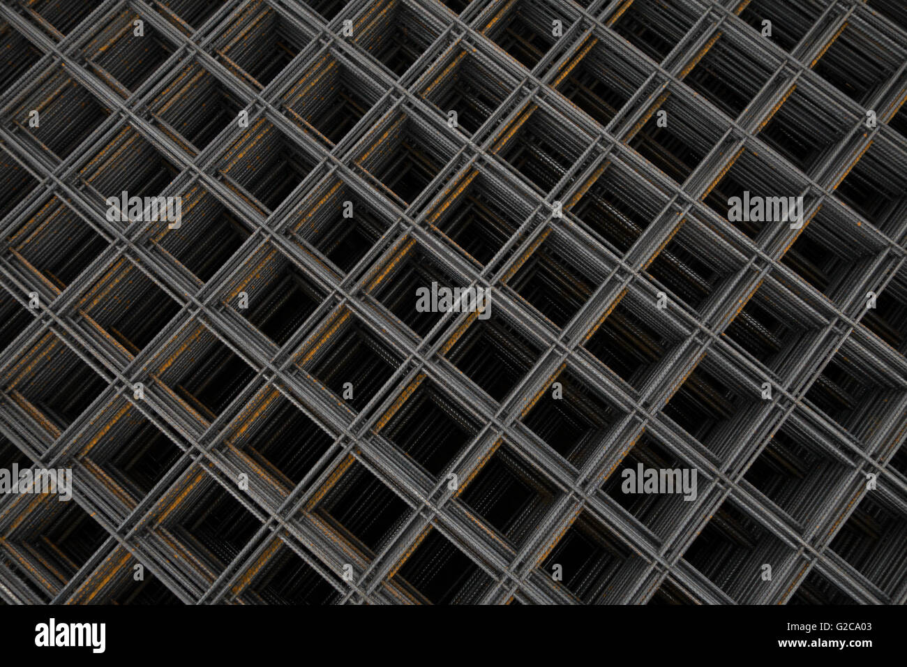 Steel wire fabric - rod mat - from above Stock Photo - Alamy
