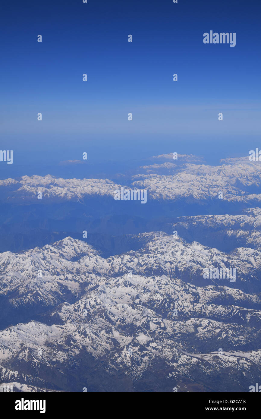 View of The Alps from airplane window Stock Photo - Alamy