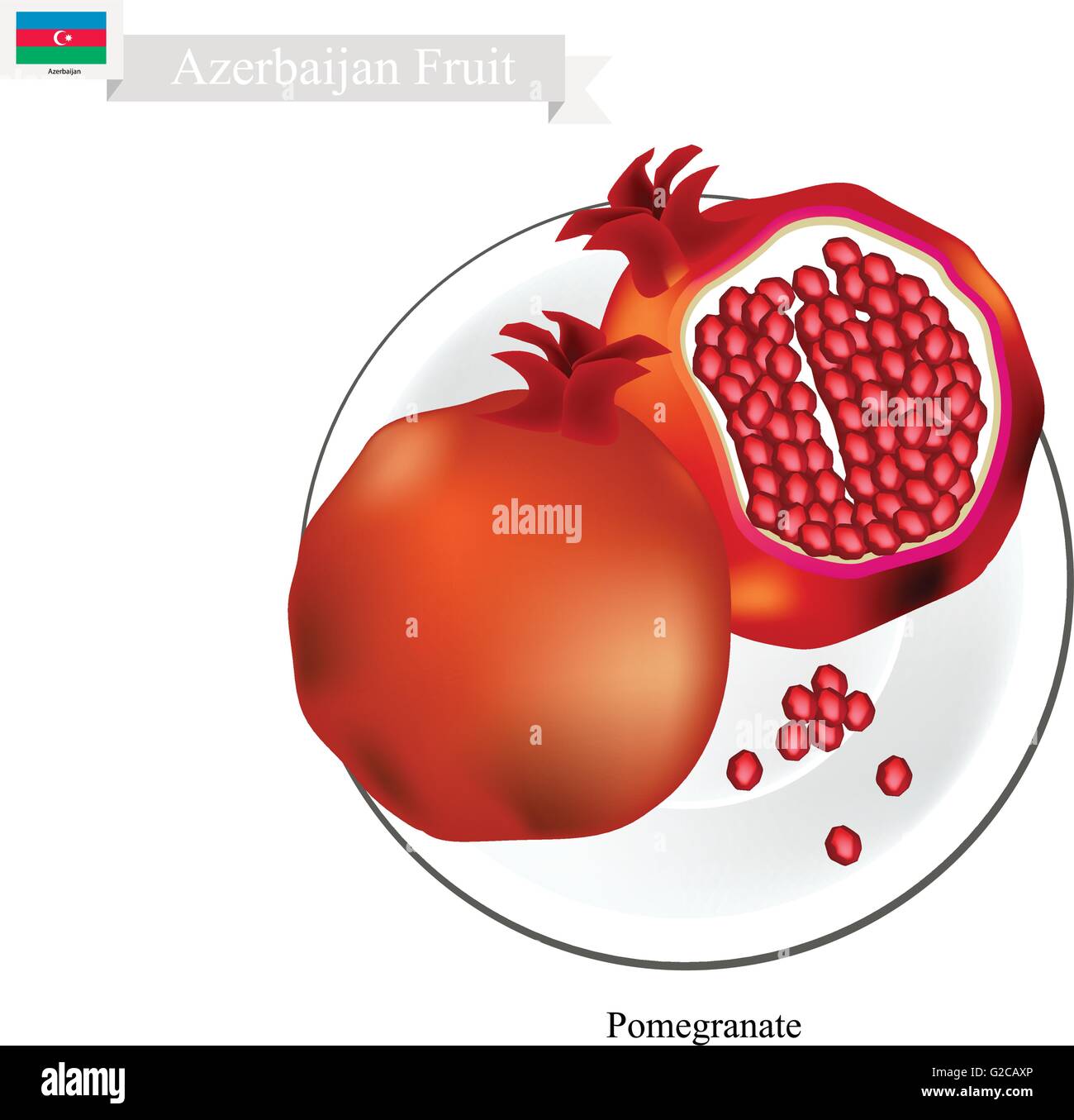 Azerbaijan Fruit, Ripe and Sweet Pomegranate. One of The Most Popular ...