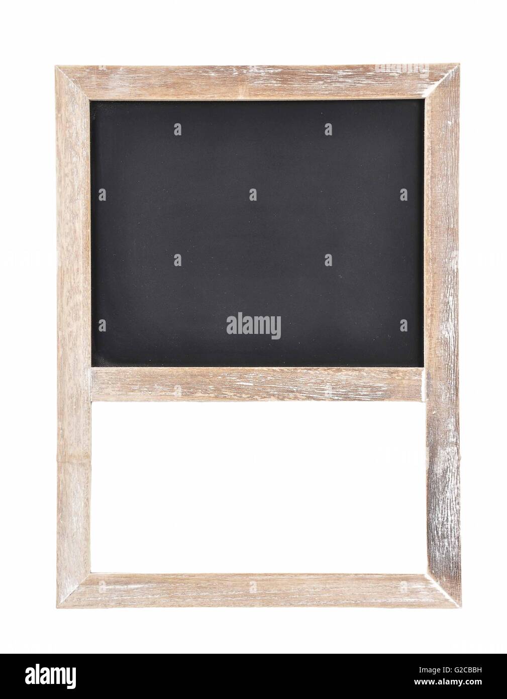 Plate of slate for writing on white Stock Photo - Alamy