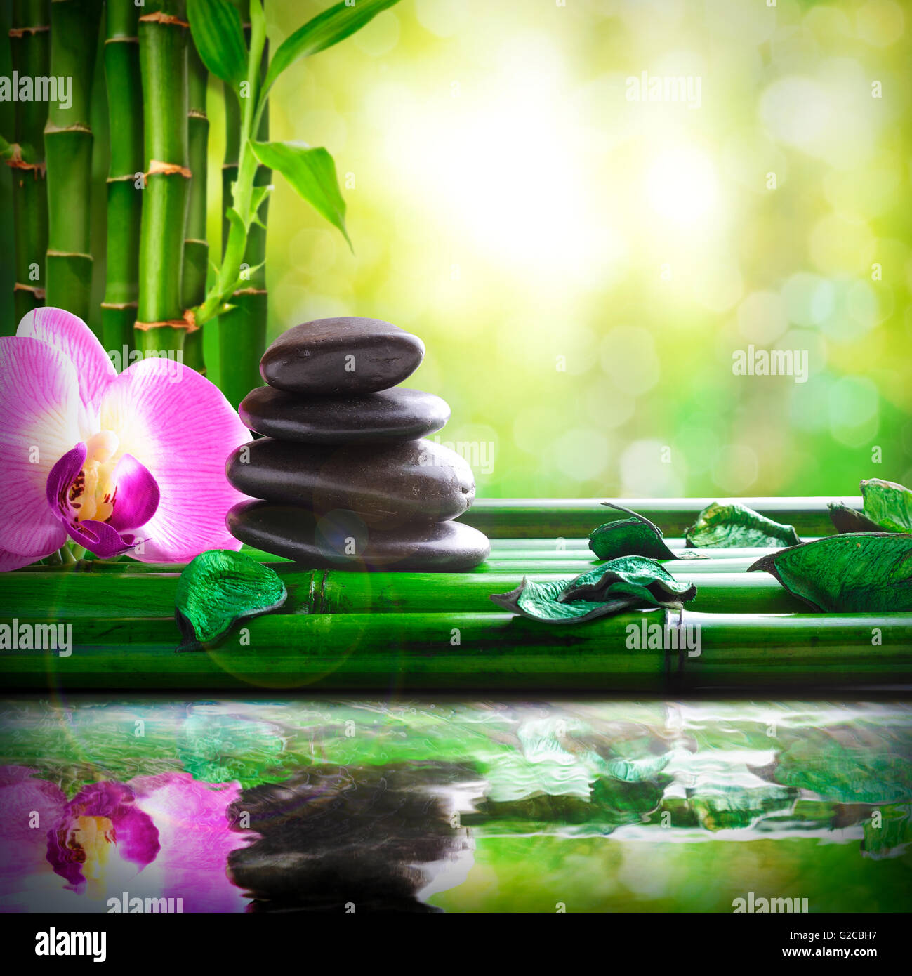Spiritual bamboo leaves hi-res stock photography and images - Alamy